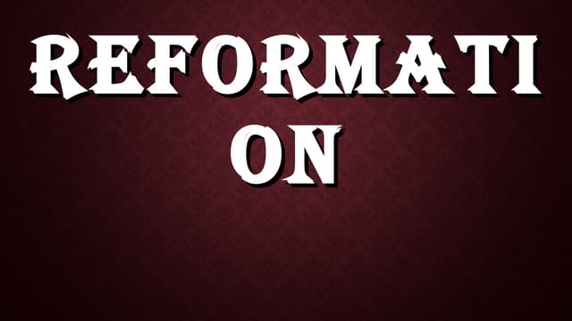 The protestant reformation powerpoint | PPT