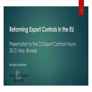 Reforming EU export controls | PPTX