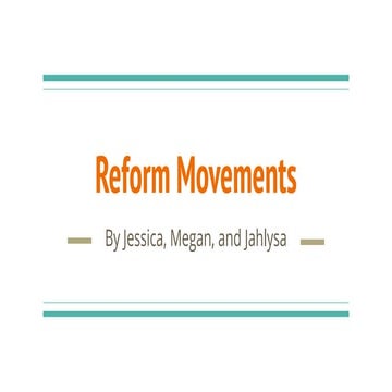 Reform Movements | PDF