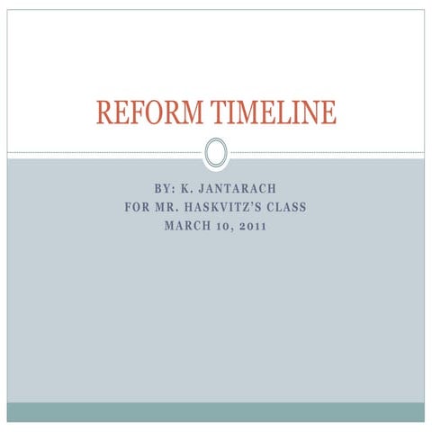 A Timeline of Major Reform Events to 1964 | PPTX
