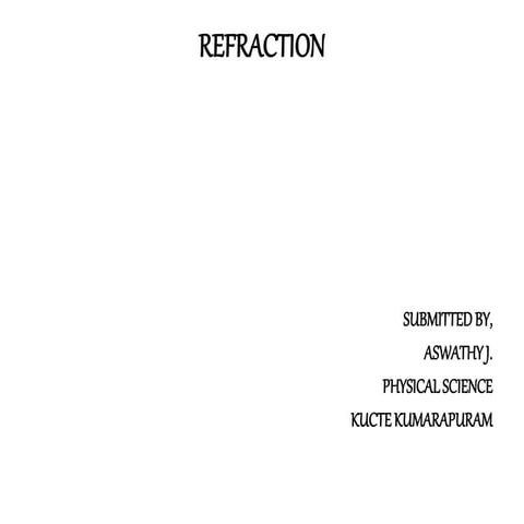 Refraction | PPT