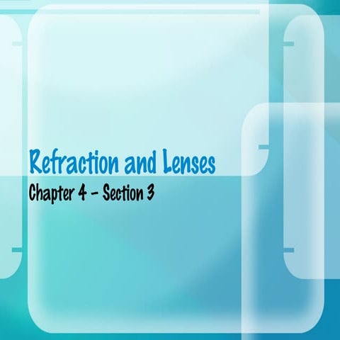Refraction and lenses | PPT