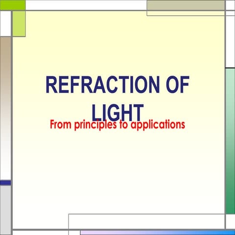 Refraction of light | PPT