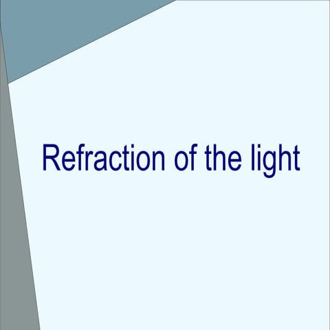 Refraction of light final version | PPT