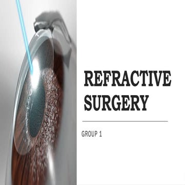 REFRACTIVE SURGERY presentation (lasik-) | PPTX