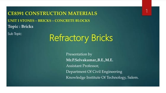 Types of refractories | PPTX | Interior Decorating | Home & Garden