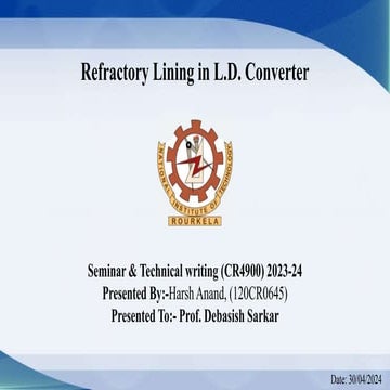 Refractory lining in L.D. converter.pptx