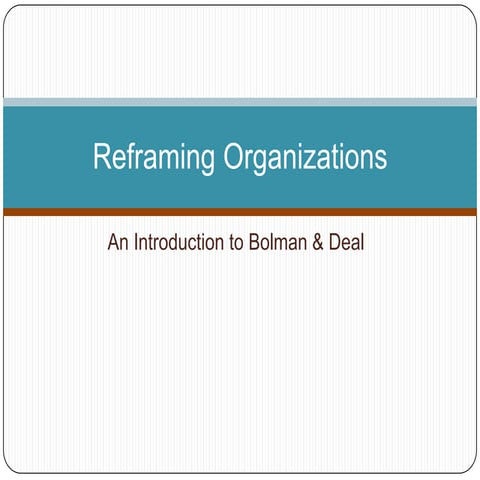 Reframing Organizations | PPTX