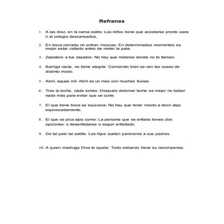 Dichos y refranes | PPS