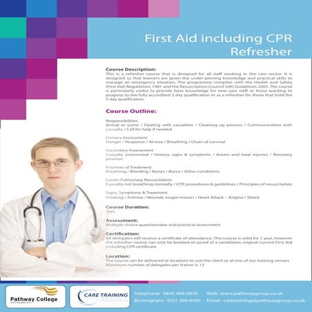 First Aid including CPR Refresher Training Courses | PDF