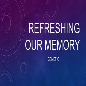 Refreshing our memory | PPT