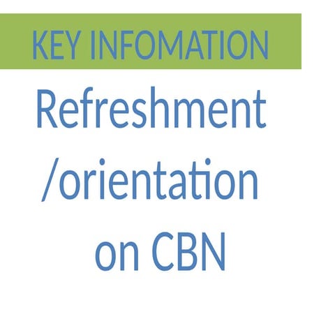 Refreshment.pptx training on OTP for HEWs | PPTX