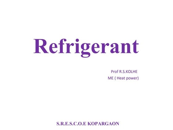 Compressors in Refrigeration | PPT