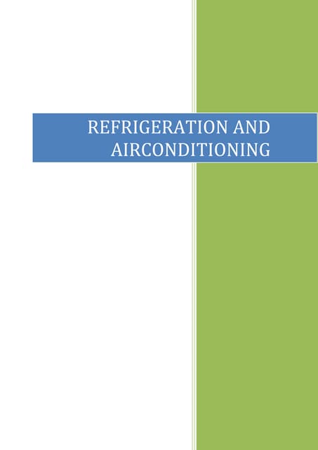 Refrigeration and air conditioning RAC | PPTX | Chemistry | Science