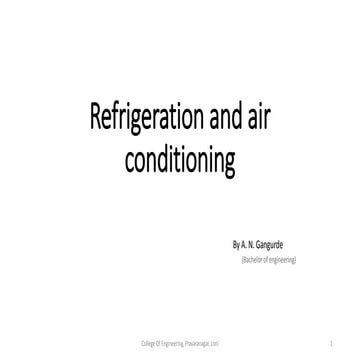 Refrigeration and air conditioning | PPT