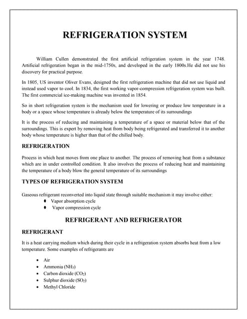 Chapter 1 introduction to refrigeration engineering | PPTX | Physics ...