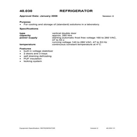 Refrigerator | PDF