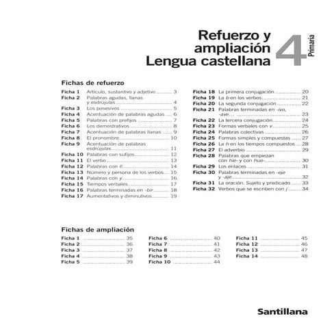 Refuerzo y ampliación lenguaje 4º | PDF