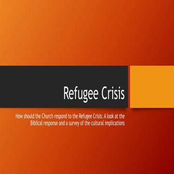 Refugee crisis | PPTX