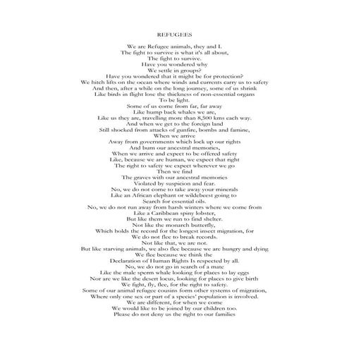 Refugees. A Poem | DOC