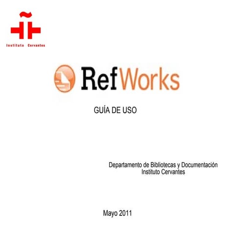 Guía de uso de Refworks | PPT