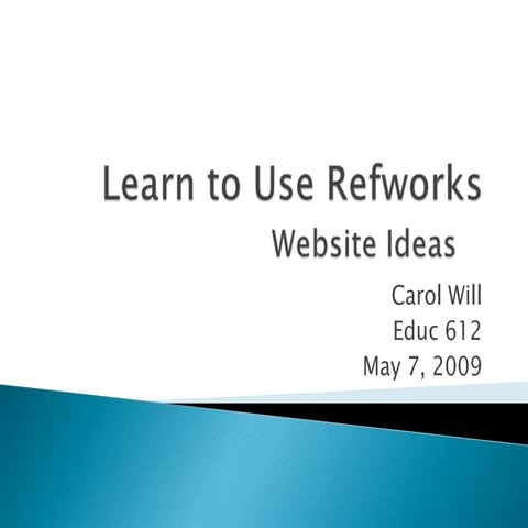 Refworks Website | PPT