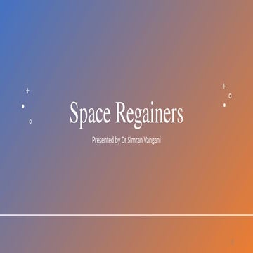 Space Regainers in Pediatric Dentistry.. | PPTX