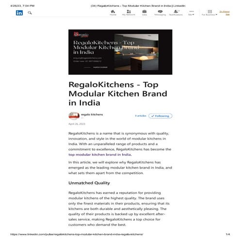 RegaloKitchens - Top Modular Kitchen Brand in India.pdf