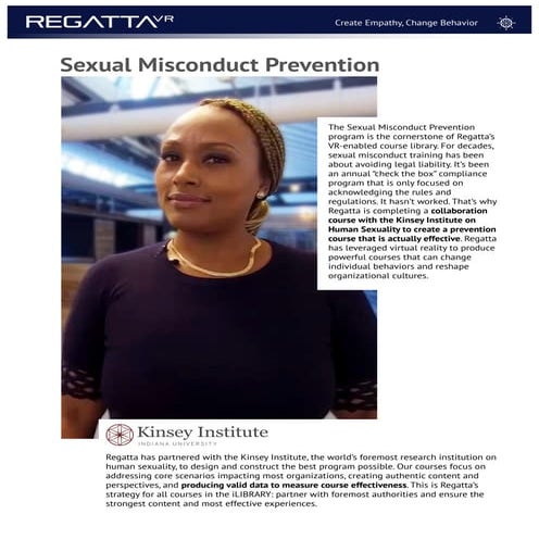 Regatta Virtual Reality Sexual Misconduct Prevention | PDF | Crime ...