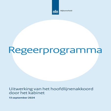 Regeerprogramma uitwerking van het hoofdlijnenakkoord door het kabinet ...