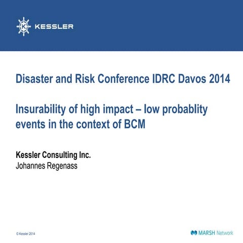 REGENASS-Insurability of high impact low probability events-ID1456 ...