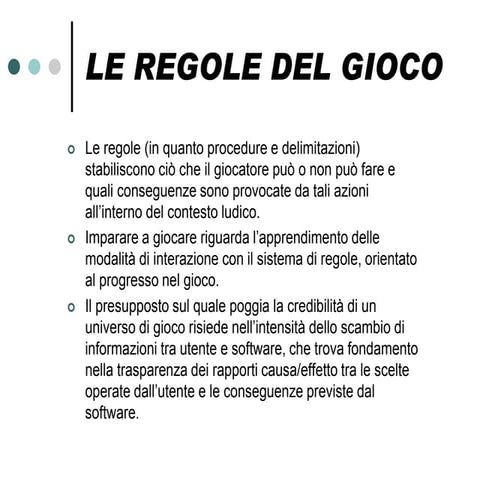 Le regole del gioco | PDF