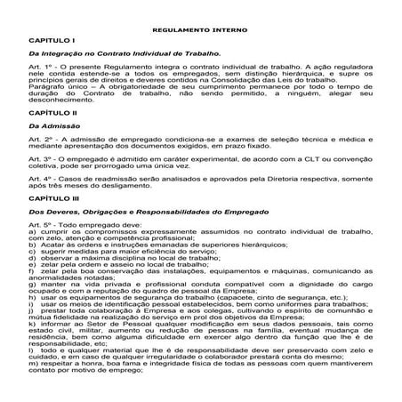 regimento interno - modelo padrão | PDF