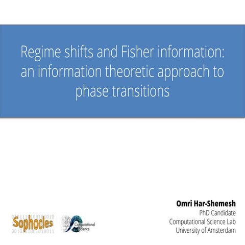 Regime shifts and fisher information: an information theoretic approach ...