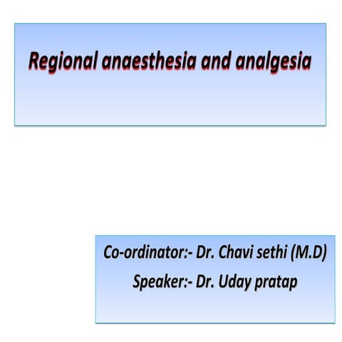 Reginol anasth. uday | PPT