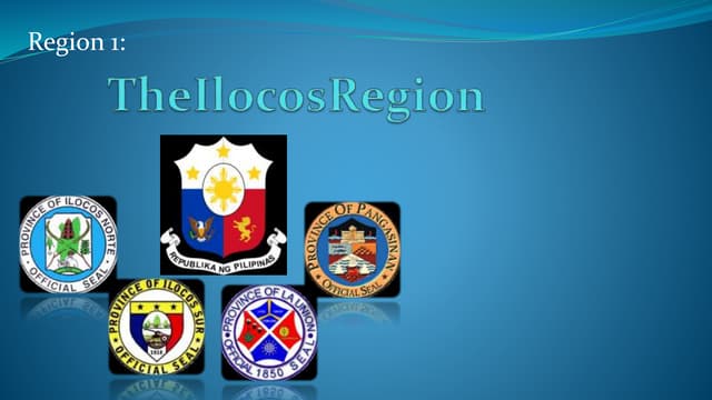 Region 1 ILOCOS REGION | PPTX | National & Civic Holidays | Holidays