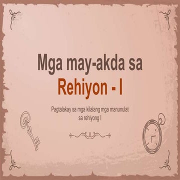 Mga dakilang manunulat at ang pamagat ng kanilang akda | DOCX