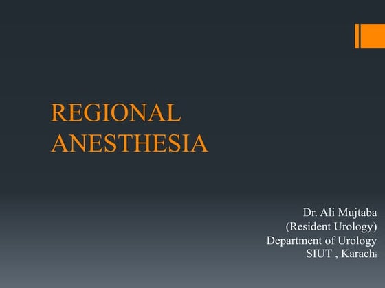 Local anesthesia Mechanism Of Action as well as types | PPT