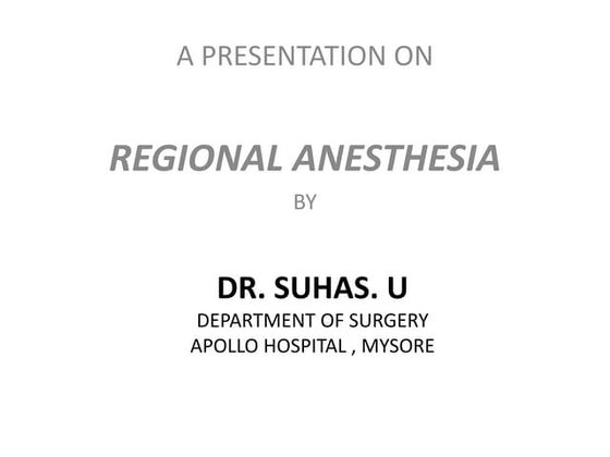 spinal anesthesia ........................................ | PPT