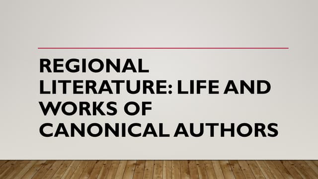 21st Century Literature From The Philippines_Week 5-Regional Literature ...