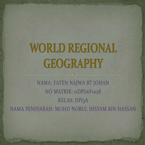 Regional chapter 1 | PPT