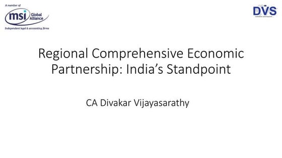 RCEP - Regional Comprehensive Economic Partnership | PPTX | Asia Travel ...