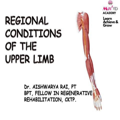 Regional conditions of upper limb | PPTX