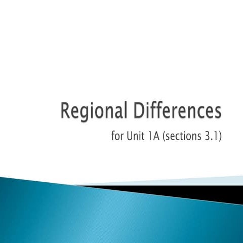 Regional Differences | PPTX