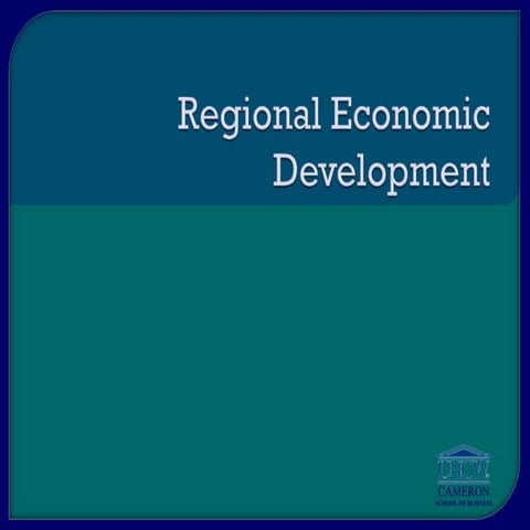 Regional economic development | PDF | Economy | Business and Finance