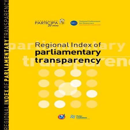 Regional index of parliamentary transparency poder ciudadano | PDF