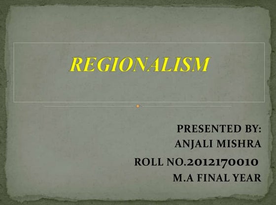 Regionalization vs globalisation | PPT