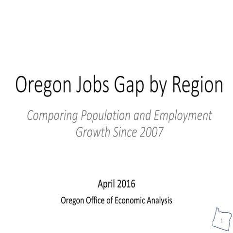 Oregon Jobs Gap by Region | PPT