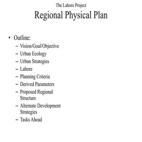 Regional plan (TLP) | PPTX