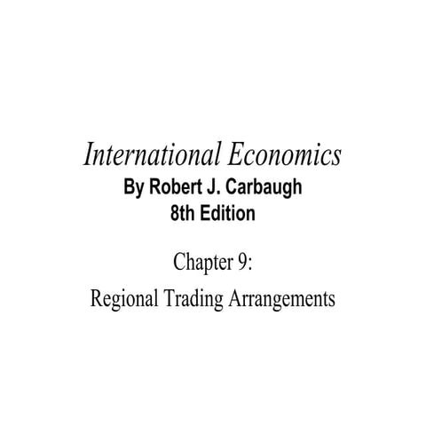 Regional trading arrangements | PPT